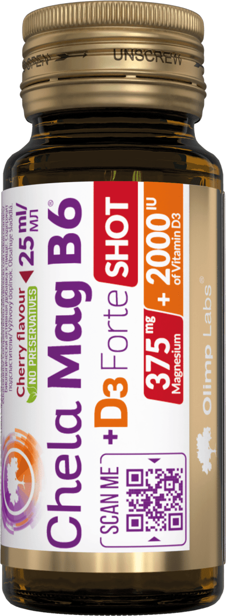 OLIMP LABS Suplement diety Chela-Mag B6+D3 Forte Shot o smaku wiśniowym ...