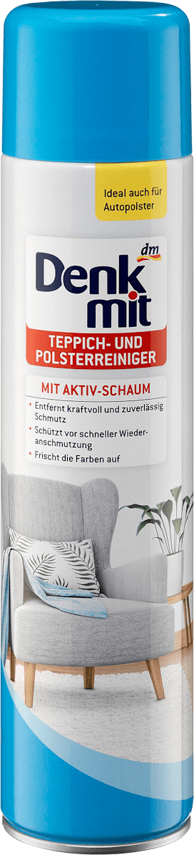 Denkmit Teppich & Polsterreiniger mit Aktivschaum, 600 ml dauerhaft ...