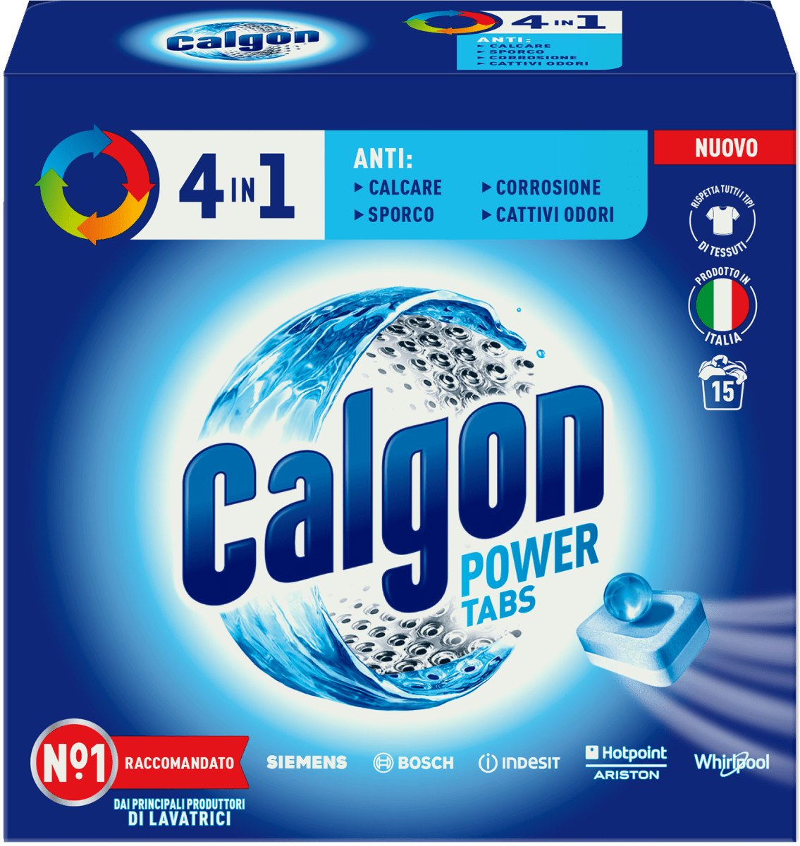 Calgon Anticalcare 4 in 1 per lavatrice in tabs, 15 pz Acquista online ...