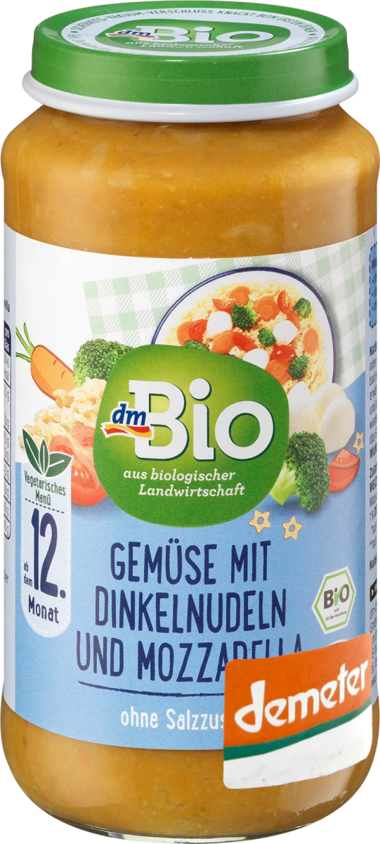 dmBio Omogeneizzato completo con verdure, pasta e mozzarella, 250 g ...
