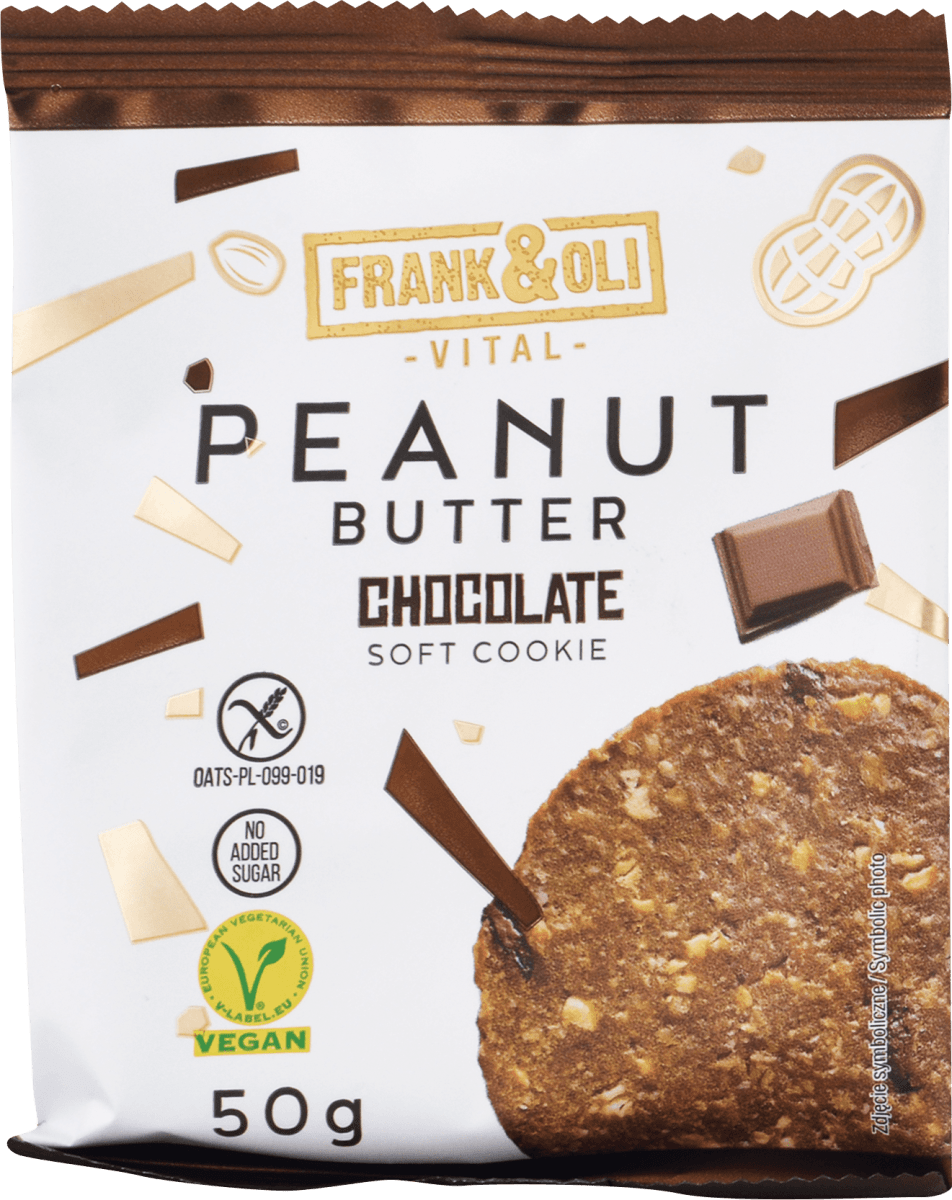FRANK&OLI Sušienka Peanut Butter Soft Cookie Chocolate, 50 g trvalo ...