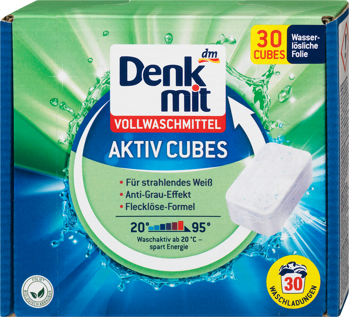 Denkmit Vollwaschmittel Aktiv Cubes, 30 Wl dauerhaft günstig online ...