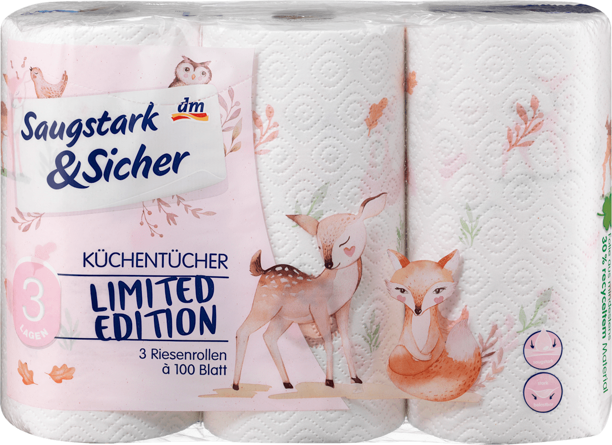 Saugstark&Sicher Papirni ubrusi, 3-slojni, 100 listića,, 3 kom. kupujte ...