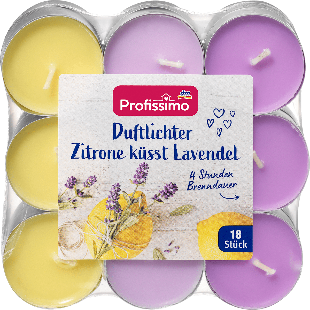 Profissimo Duftlichter Zitrone küsst Lavendel, 18 St | dm.at