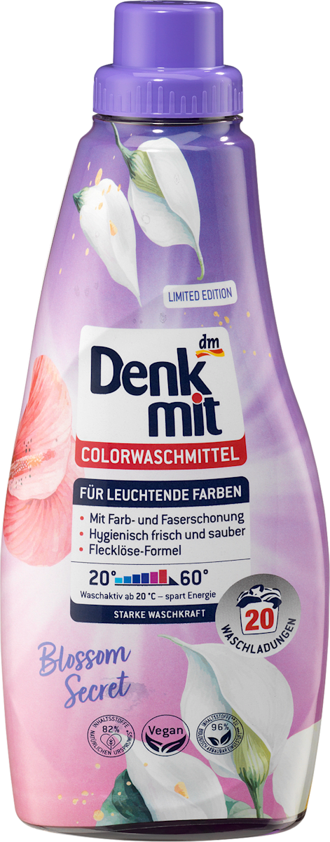 Denkmit Colorwaschmittel flüssig Blossom Secret, 20 Wl dauerhaft ...