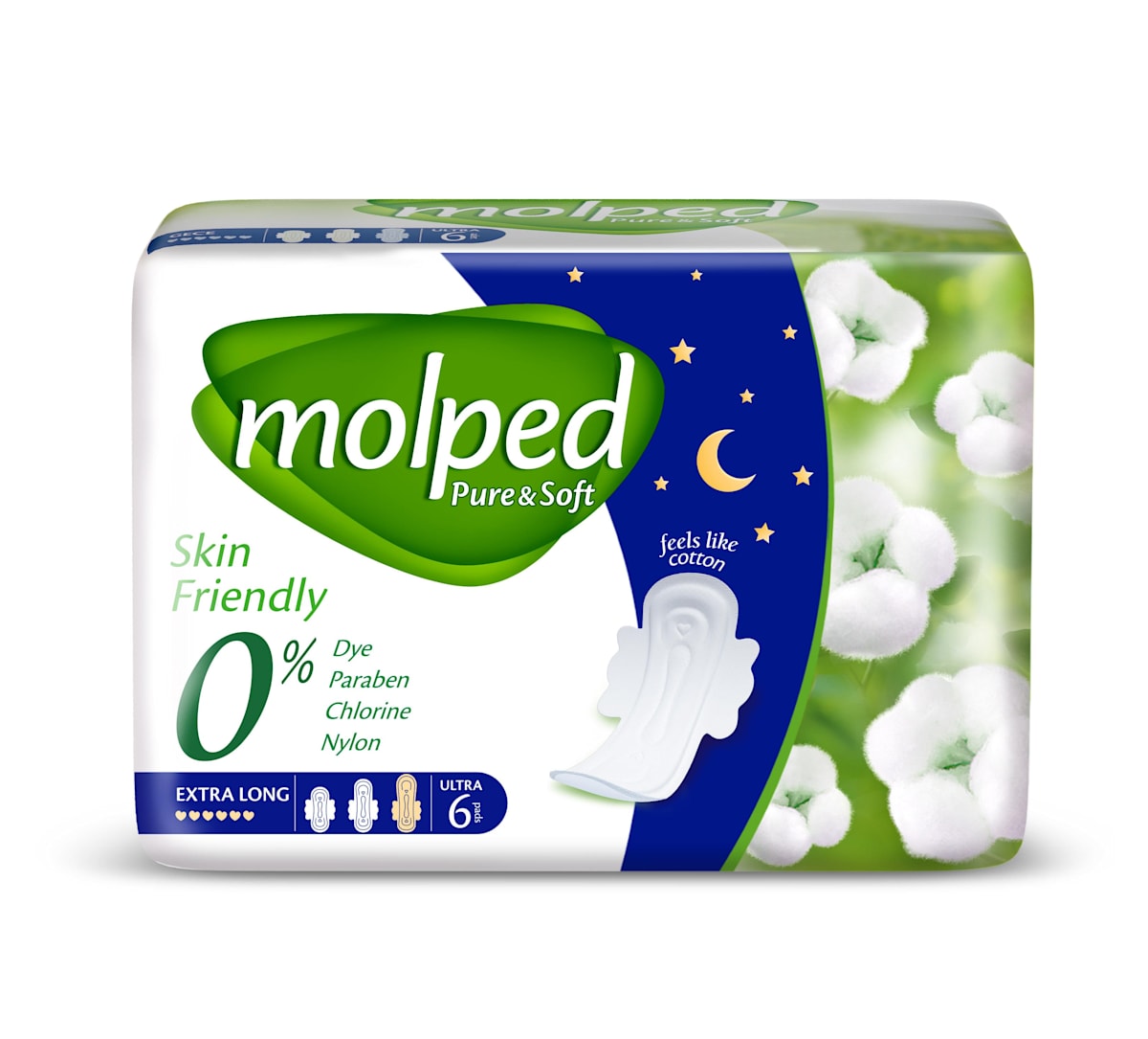 molped Дамски превръзки PURE&SOFT NIGHT, 6 бр. Пазарувай трайно изгодно ...