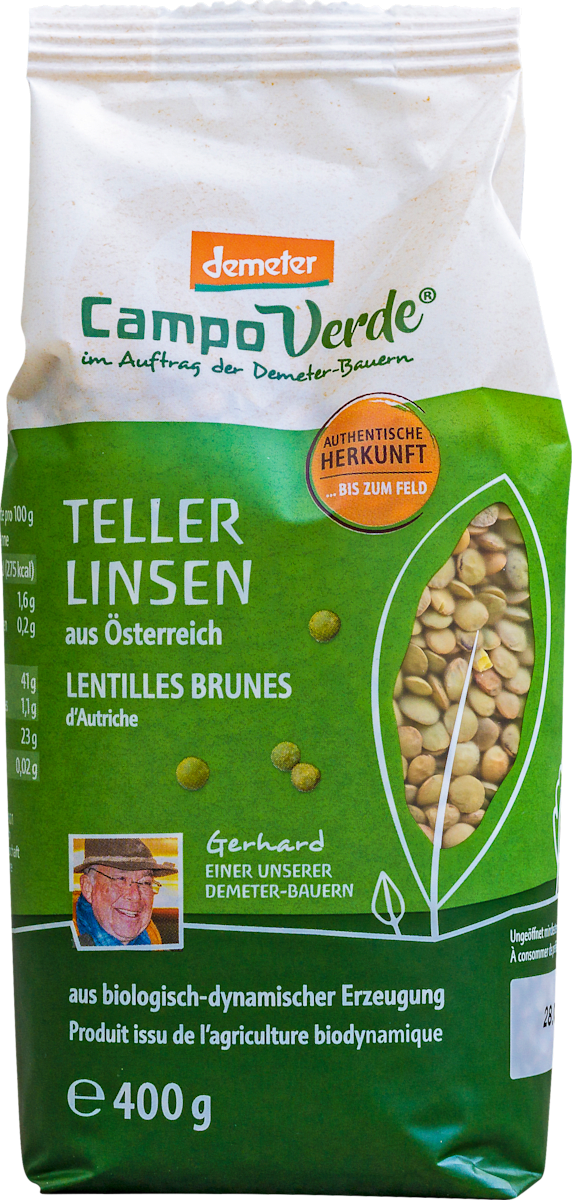 Campo Verde Tellerlinsen Braun demeter, 400 g dm Dauerpreis ...