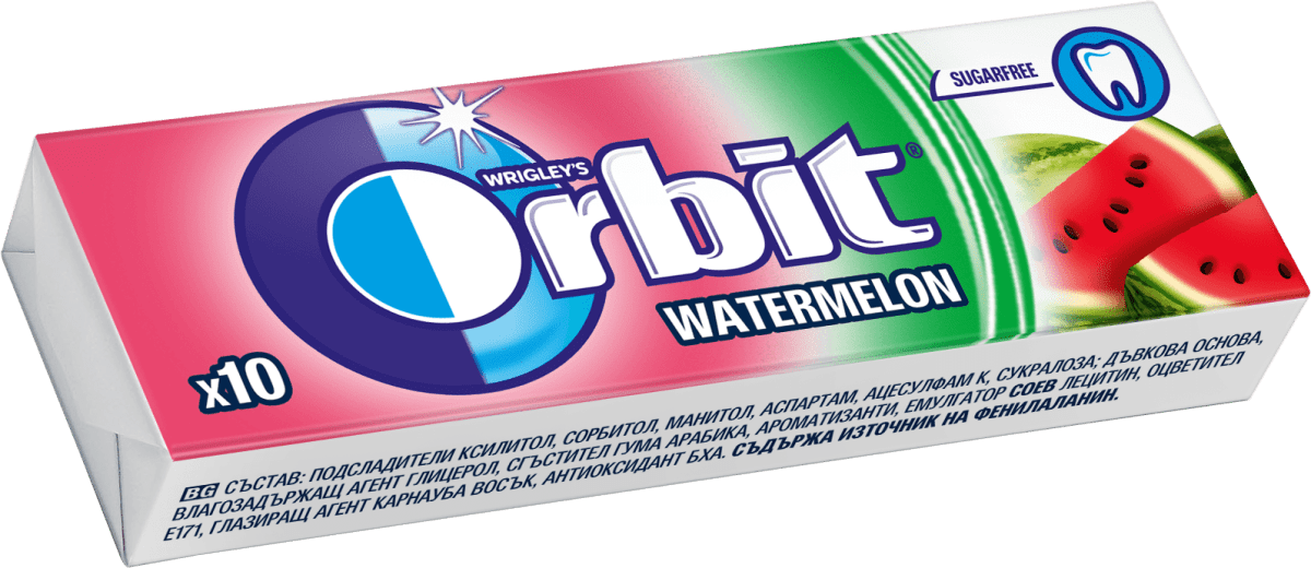 Orbit White Дъвки дражета с диня, 14 g Пазарувайте трайно изгодно ...