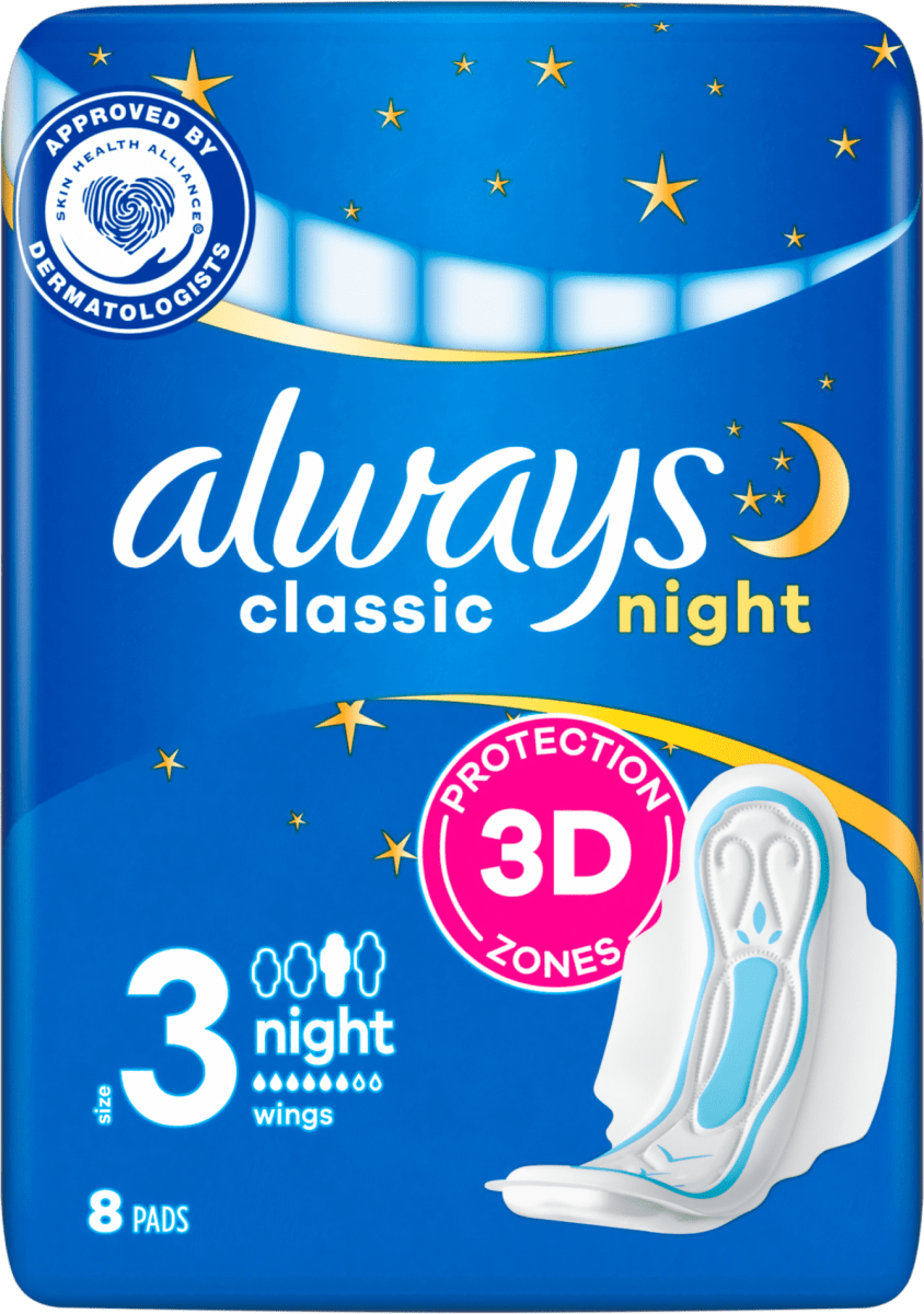 always vložky Classic Night, 8 ks Nakoupit výhodně online | dm.cz