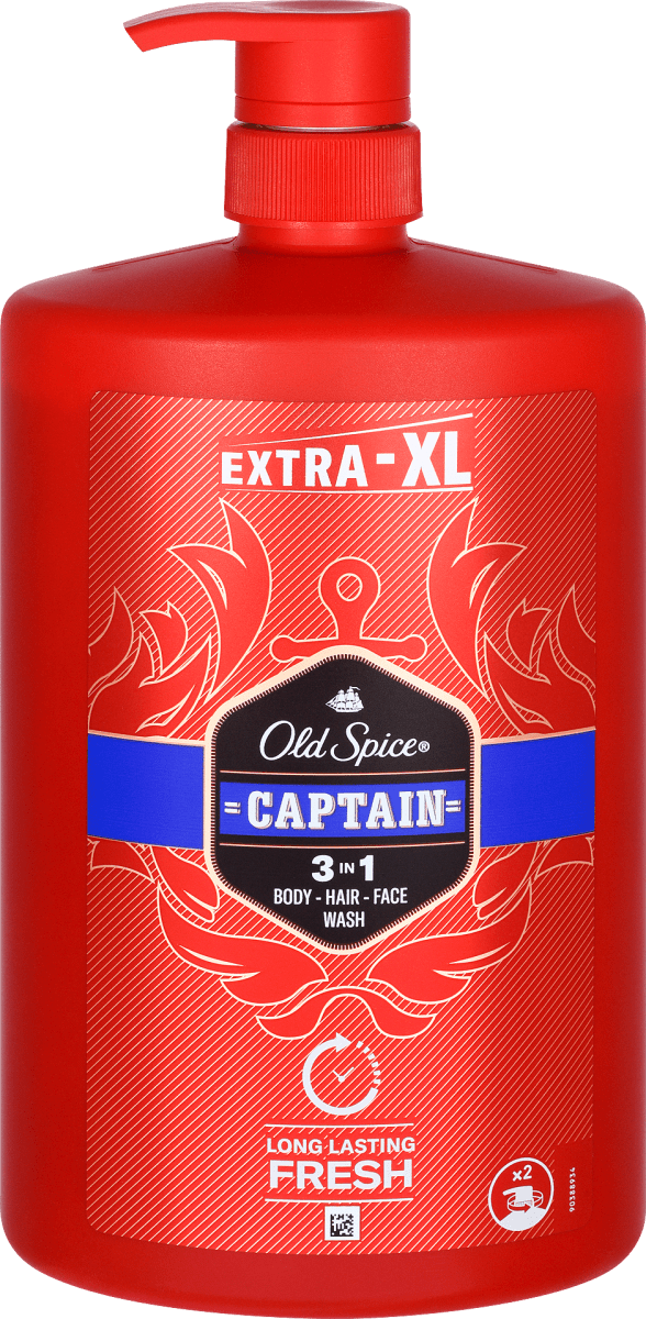 Old Spice EXTRA XL 3in1 gel za tuširanje - CAPTAIN, 1.000 ml | dm.rs