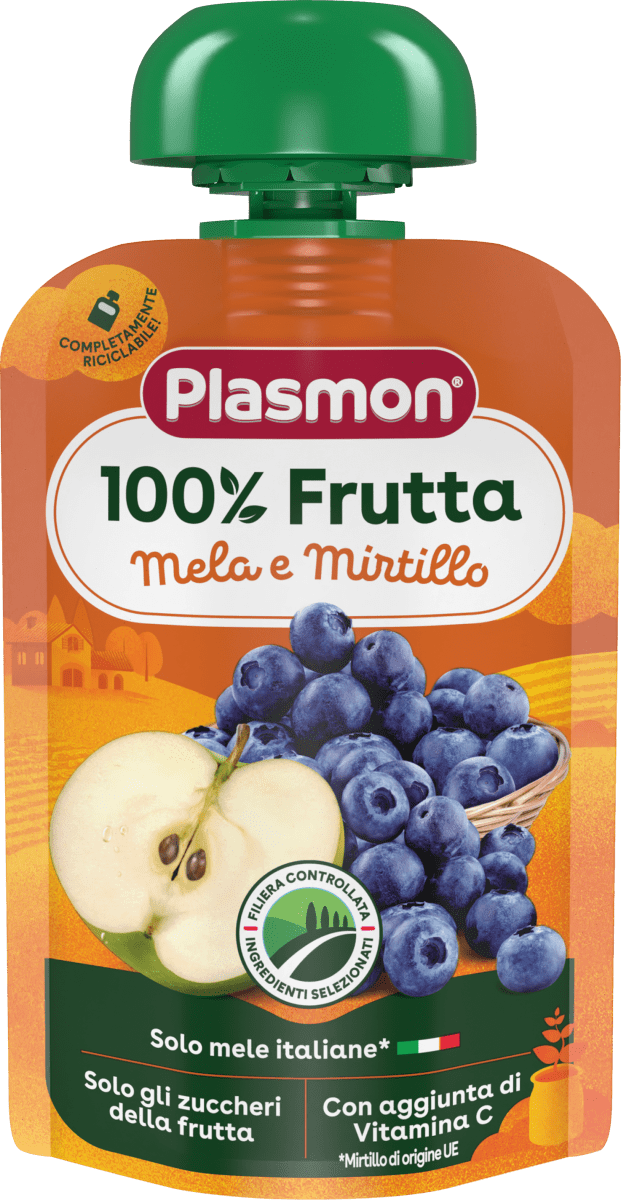 Plasmon Piure de afine și măr, 100 g cumpără întotdeauna ieftin pe ...