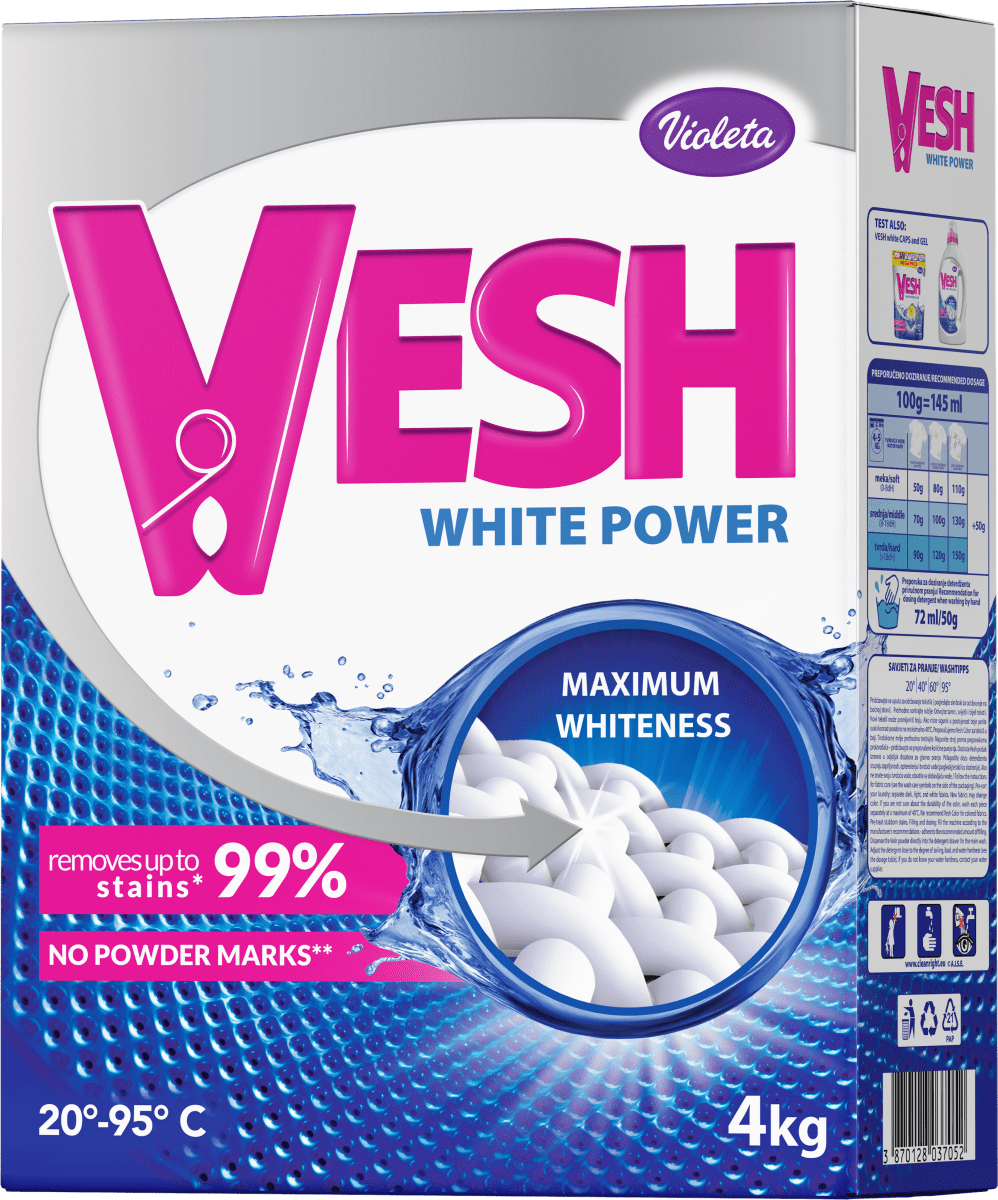 Violeta VESH White Power deterdžent u prahu za pranje veša, 4 kg | dm ...