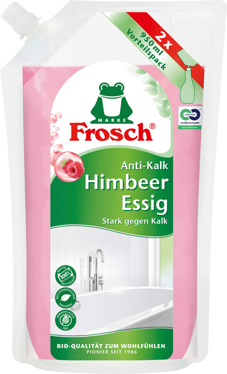 Frosch Kalkreiniger Himbeer Essig Nachfüllpack, 950 ml | dm.at