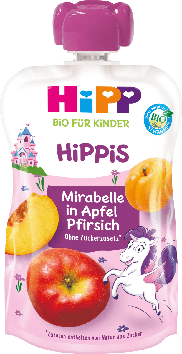 HiPP Quetschie Mirabelle in Apfel-Pfirsich ab 1 Jahr, 100 g dauerhaft günstig online kaufen | dm.de