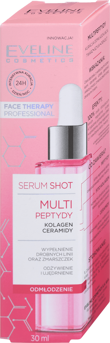 EVELINE COSMETICS Serum za obraz z multipeptidi, kolagenom in ceramidi, 30 ml | dm.si