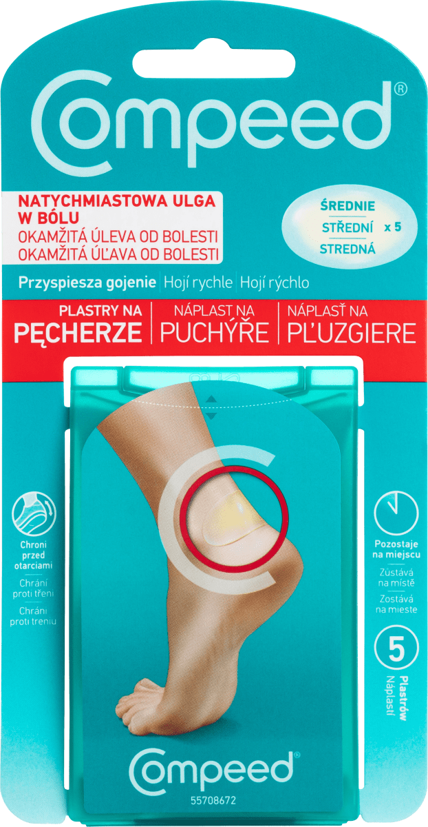 Compeed Plastry na pęcherze, średnie, 5 szt. kupuj w zawsze korzystnych ...