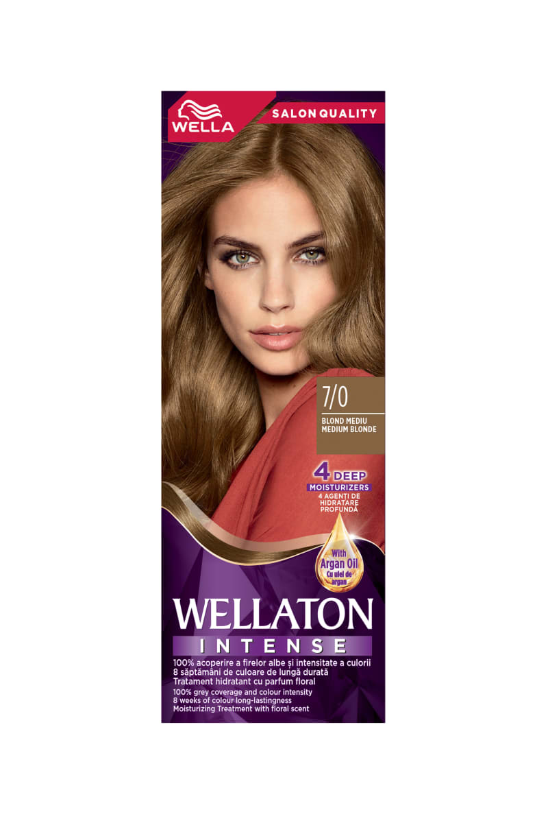 Wellaton Vopsea de păr permanentă 7/0 blond mediu, 1 buc | dm.ro
