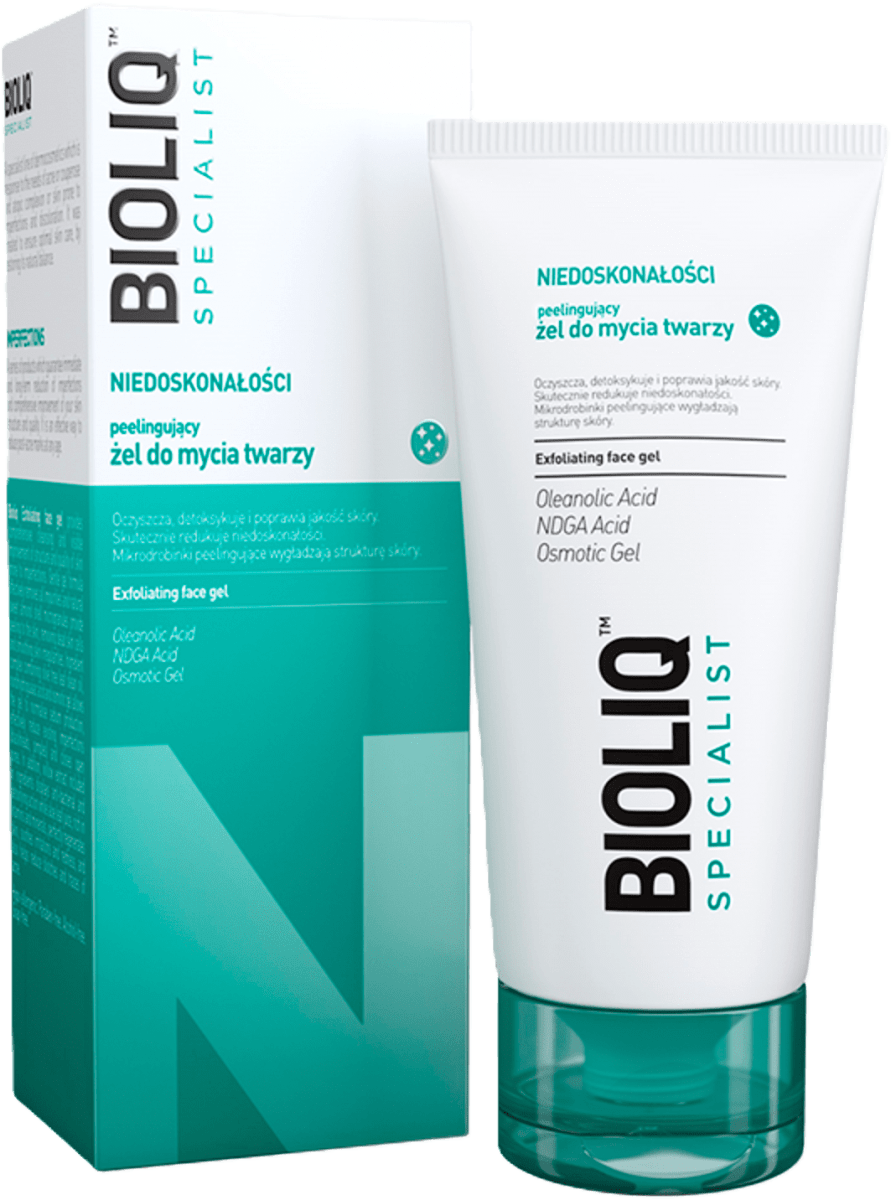 Bioliq Peelingujący żel do mycia twarzy przeciw niedoskonałościom skóry ...