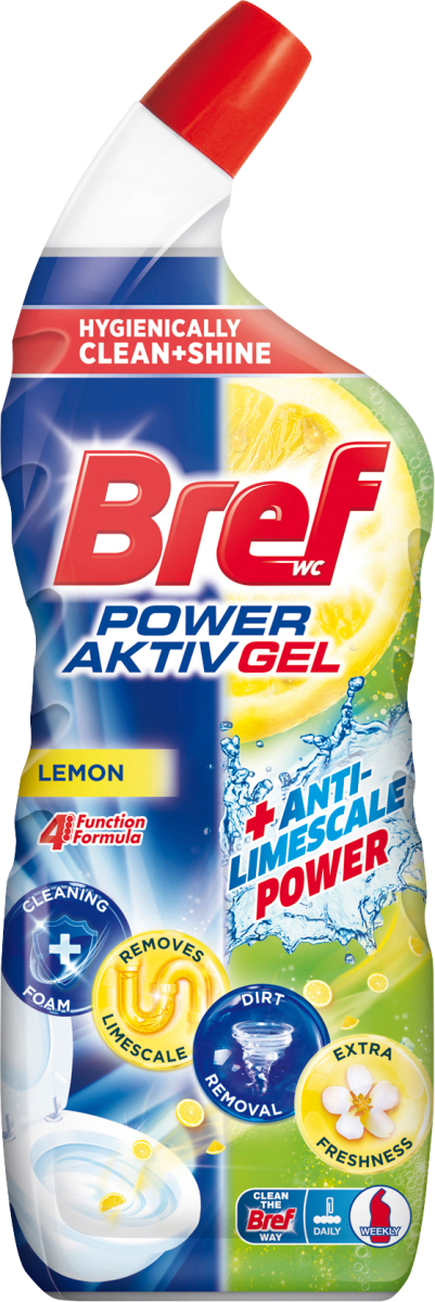 Bref Power Aktiv WC gel Lemon, 700 ml | dm.cz