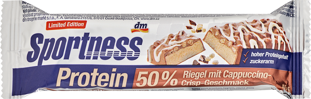 Sportness Proteinriegel Cappuccino-Crisp, 45 g | dm.at