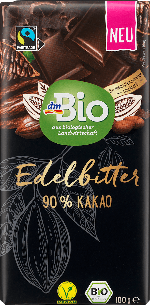 dmBio Czekolada gorzka, 90% kakao, 100 g kupuj w zawsze korzystnych ...