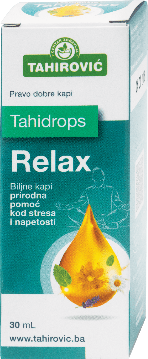 Tahirović Tahidrops Relax Biljne kapi za smirenje i nesanicu, 30 ml trajno povoljna online ...