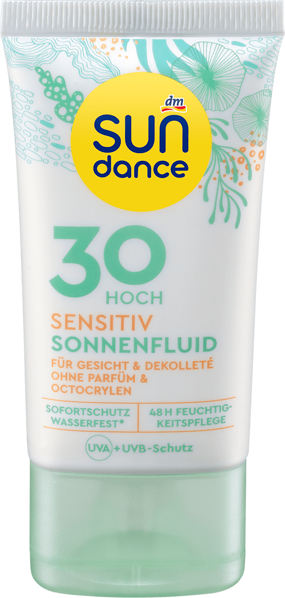 SUNDANCE Sonnenfluid Gesicht sensitiv LSF 30, 50ml, 50 ml dauerhaft ...