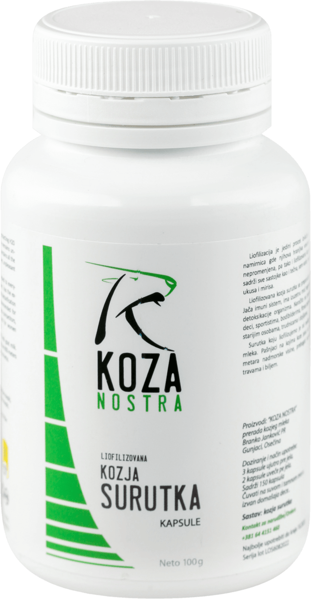 KOZA NOSTRA Liofilizovana kozja surutka u kapsulama, 150 kom | dm.rs