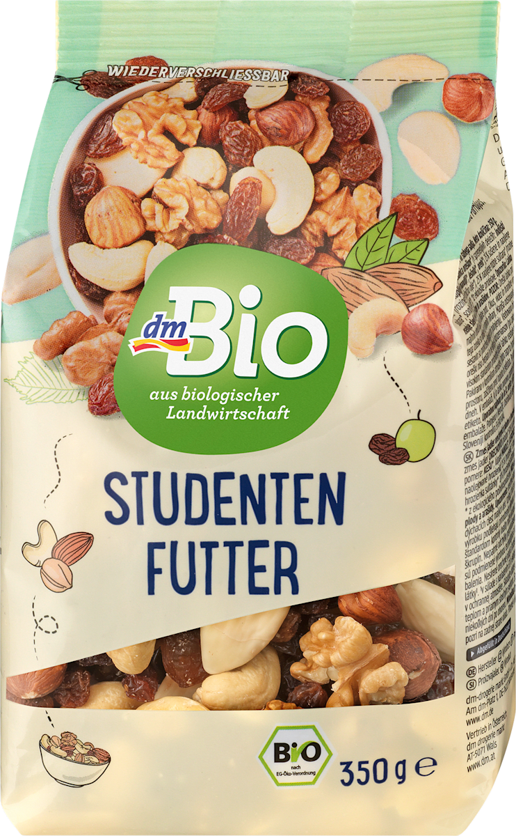 dmBio Nuss- & Trockenfrüchtemischung Studentenfutter, 350 g | dm.at