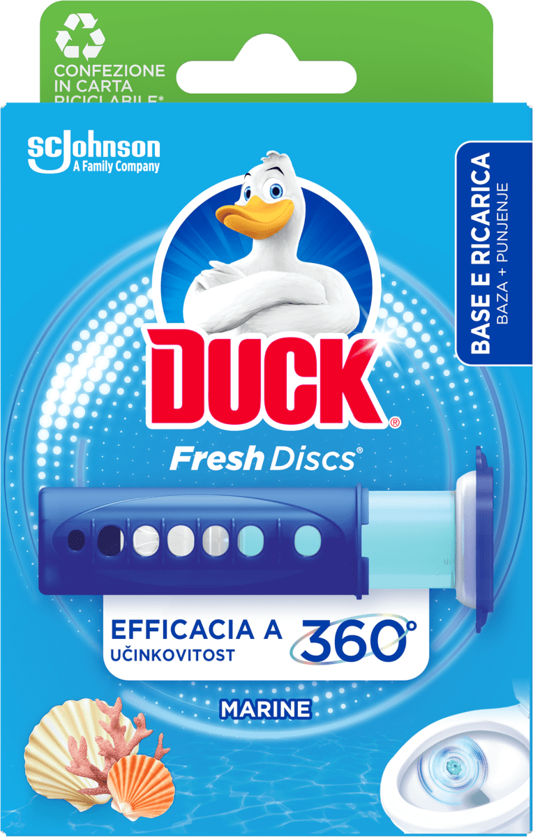 DUCK Fresh Discs gel za čišćenje i osvježavanje WC školjke Marine, 36 ...