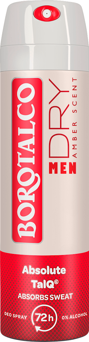Borotalco Men Absolute dezodorans u spreju Extra Dry – Amber, 150 ml ...