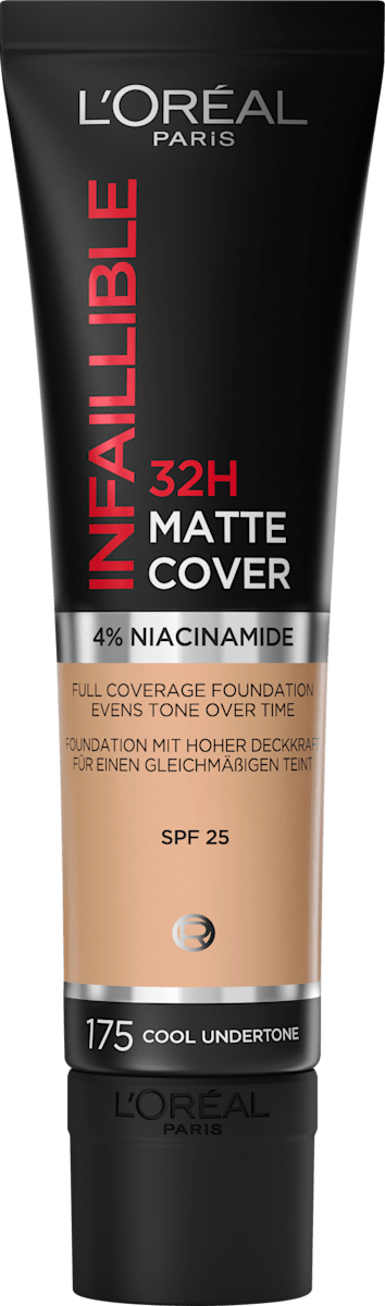 L'ORÉAL PARiS Foundation Infaillible Matte Cover 175 Sand, 30 ml dm Dauerpreis: Immergünstig ...