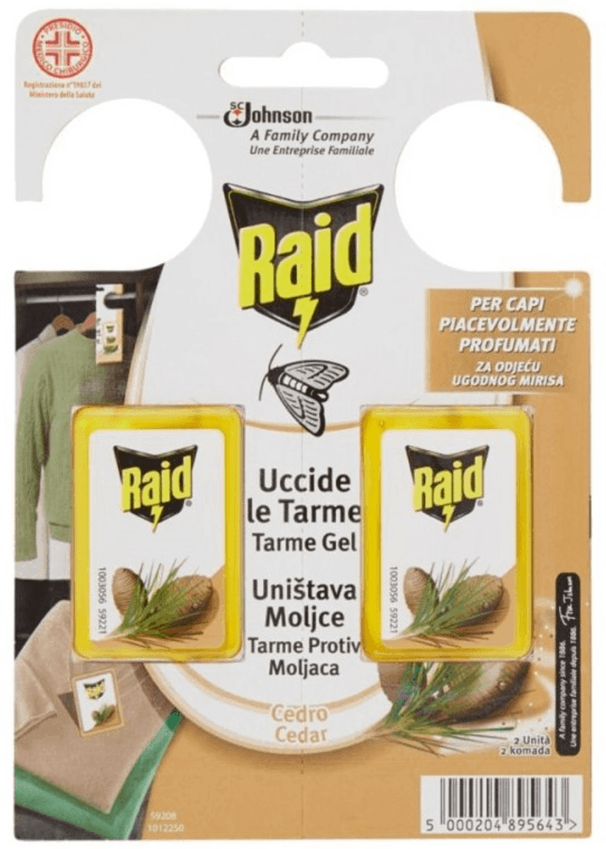 Raid Gel pločice protiv moljaca s mirisom cedra, 2 kom. trajno povoljna ...