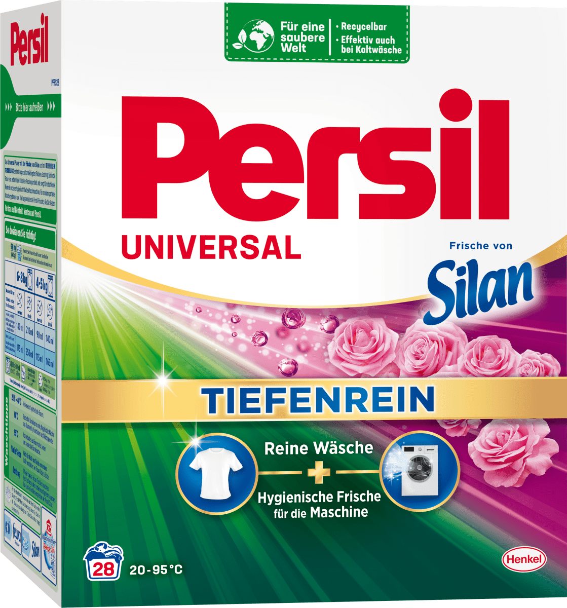 Persil Universal Tiefenrein Waschpulver Silan Rose 28 Wl Dm At