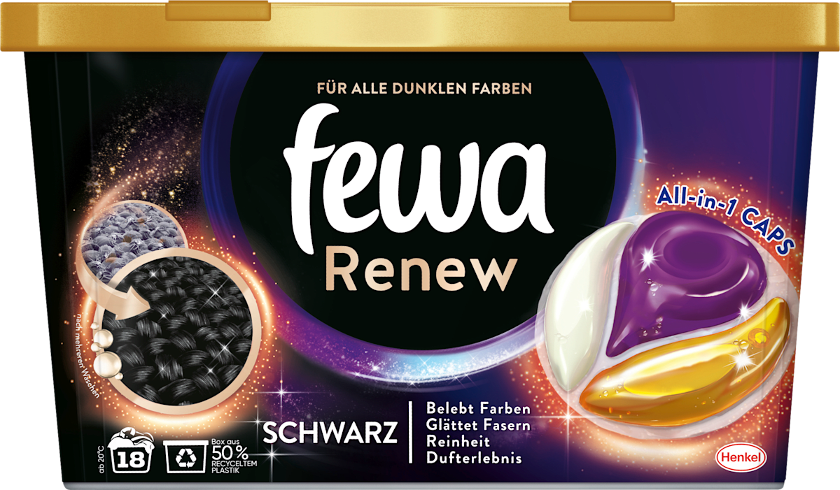 Fewa Colorwaschmittel Caps All in 1 Renew Black, 18 Wl | dm.at