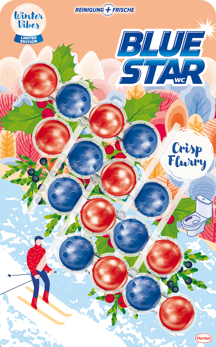 BLUE STAR WC-Stein Blau-Aktiv+ Crisp Flurry, 208 g | dm.at