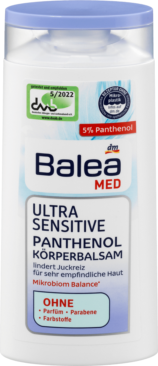 Balea med Körperpflege Balsam Ultra Sensitive Panthenol, 250 ml ...