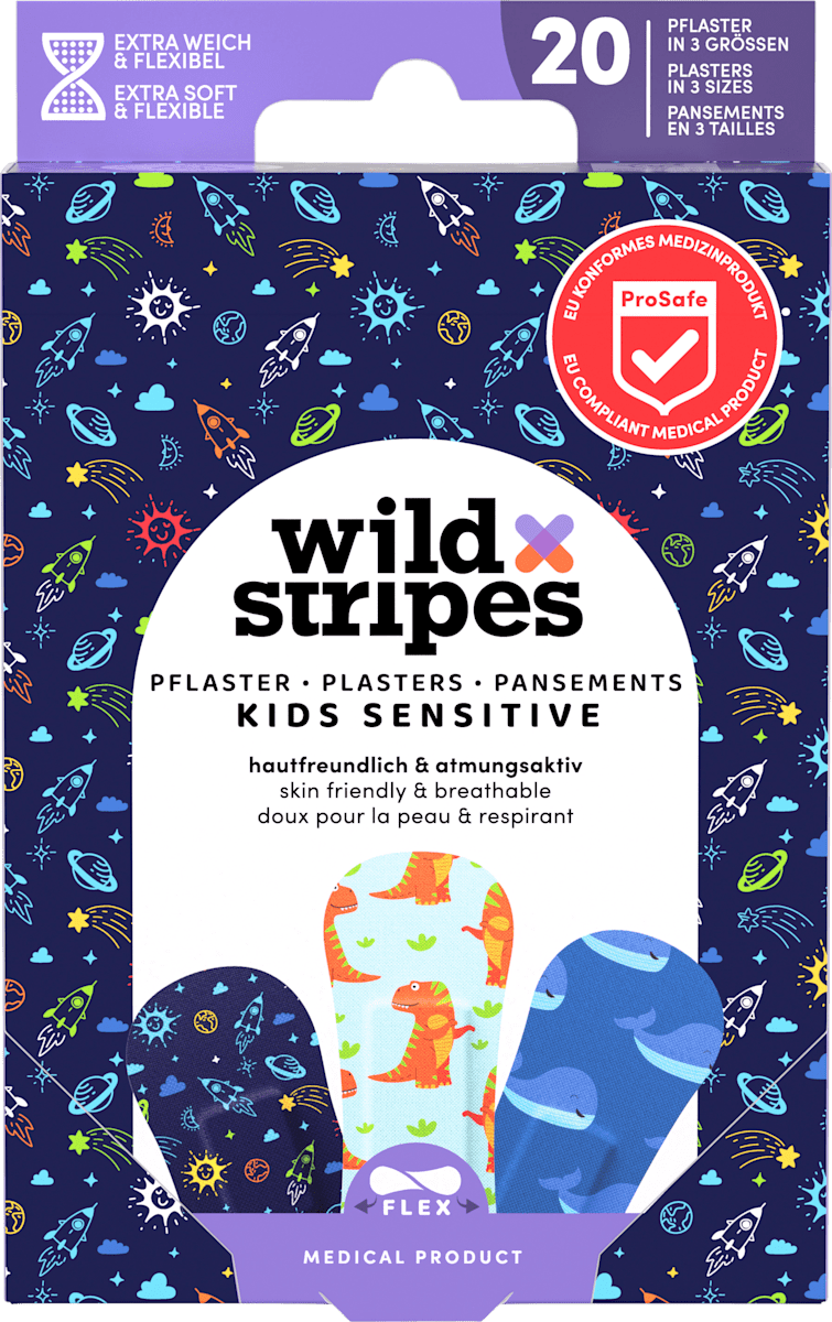 Wild Stripes Pflaster Kids Sensitive Space, 20 St dauerhaft günstig ...