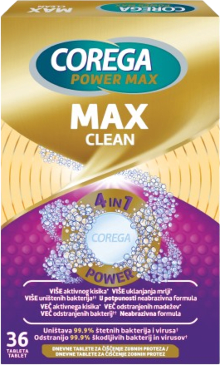 COREGA Dnevne tablete za čišćenje zubnih proteza Max Clean, 36 kom. | dm.hr