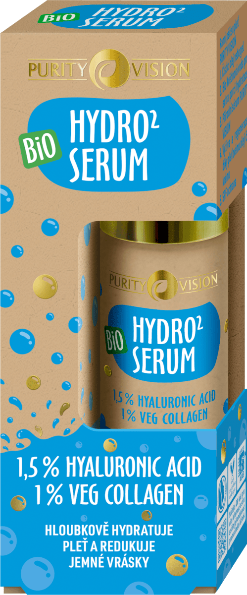 Purity Vision Pleťové sérum Hydro2 1,5 % Hyaluronic Acid, 1 % Veg ...