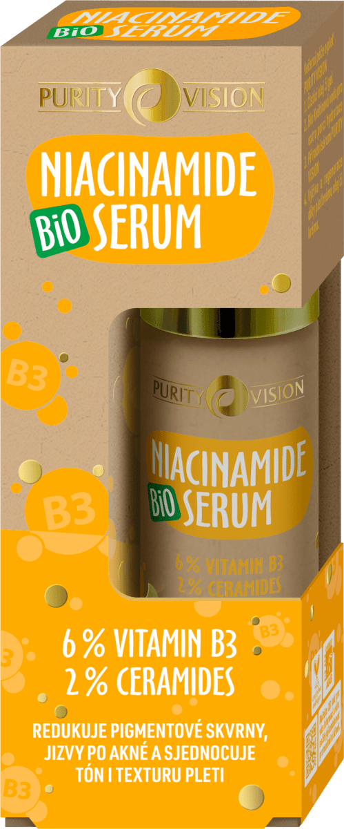 Purity Vision Pleťové sérum Bio Niacinamide 6 % Vitamin B3 2 % ...