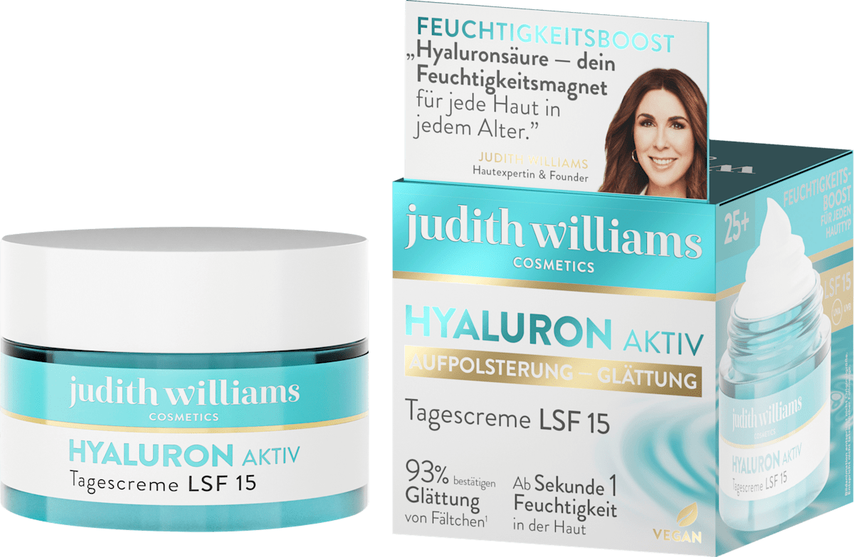Judith Williams Gesichtscreme Hyaluron Aktiv LSF 15, 50 ml dauerhaft ...
