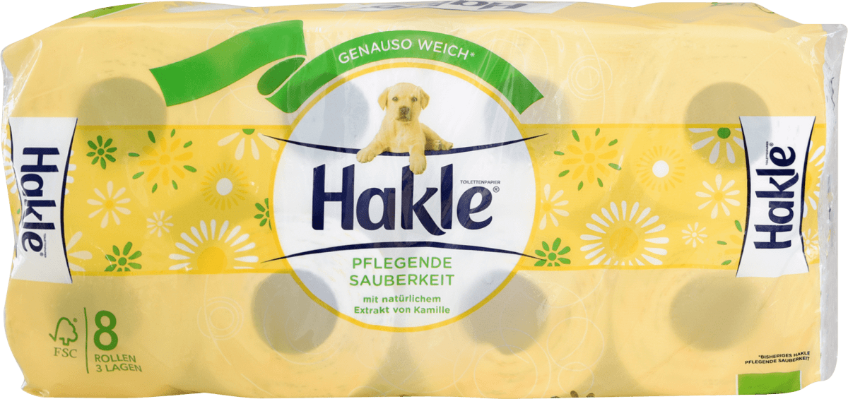 Hakle Toilettenpapier Pflegende Sauberkeit 3-lagig, 8 St | dm.at