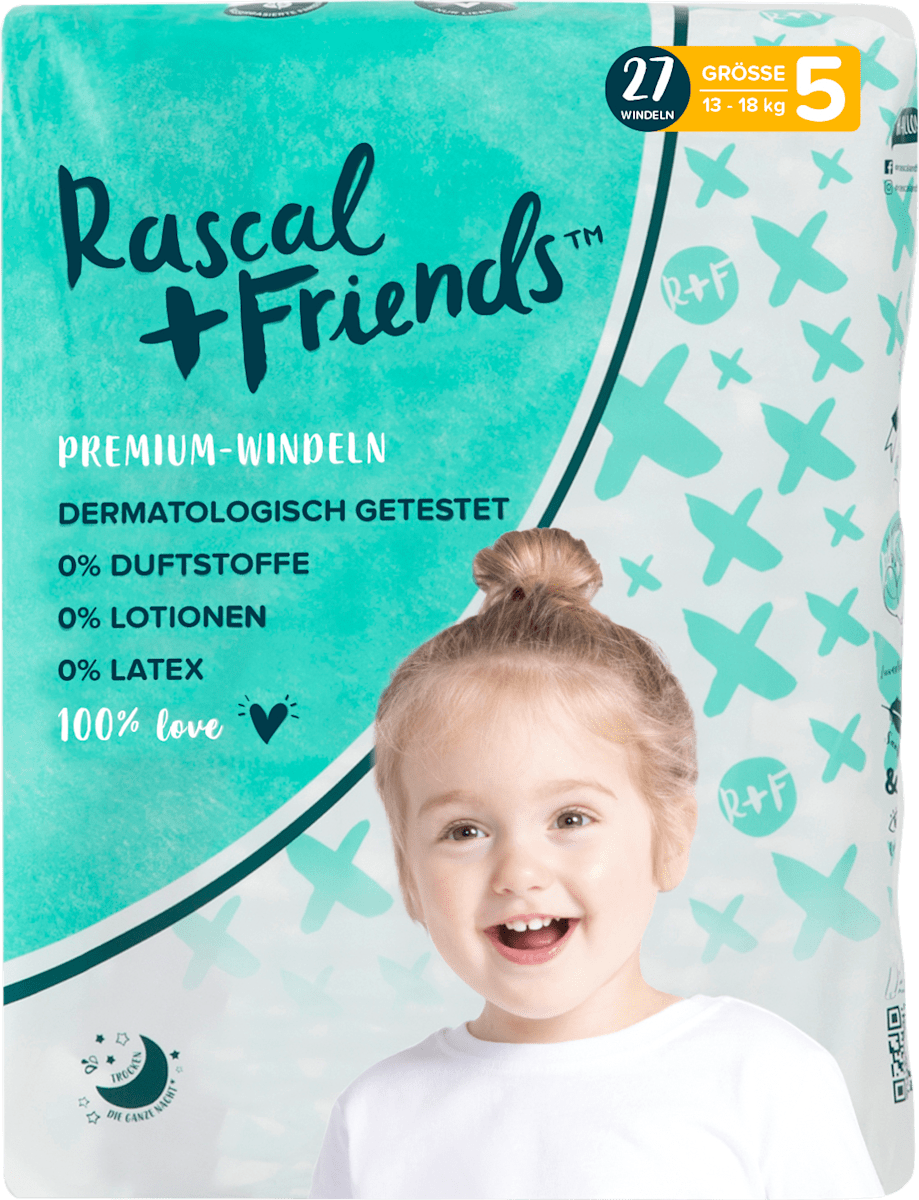 Rascal+Friends Windeln Premium Gr. 5 (13-18 kg), 27 St | dm.at