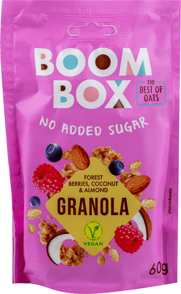 BOOM BOX OVSENA GRANOLA - šumsko voće, kokos i badem, 1 kom uvek ...