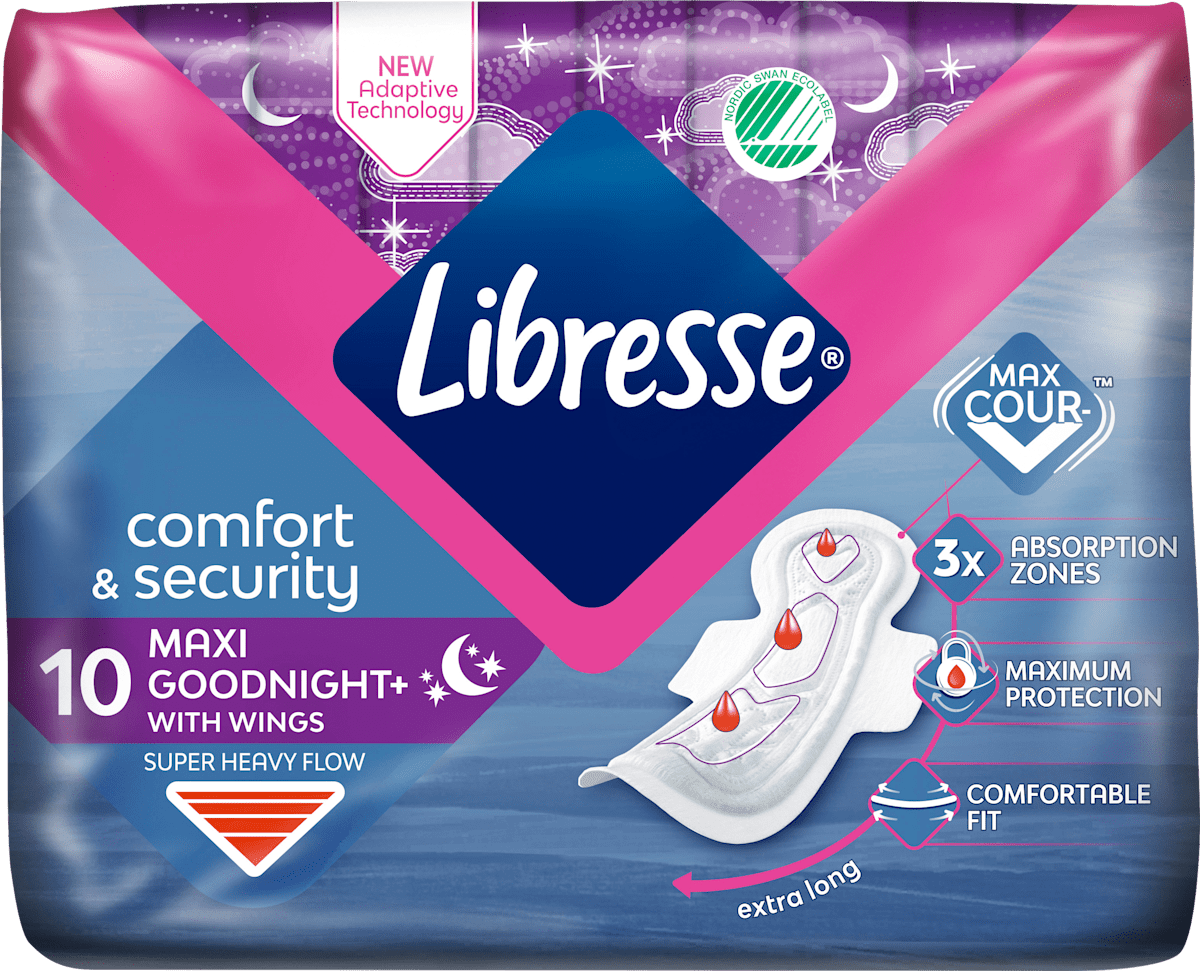 Libresse Absorbante maxi night, 10 buc | dm.ro