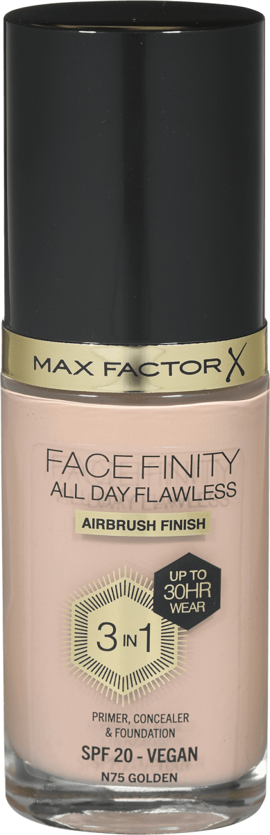 MAX FACTOR Tekoča podlaga Facefinity Flawless 3v1 N75 – Golden, 30 ml ...