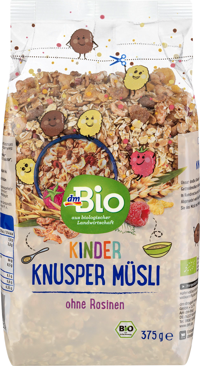 dmBio bio müsli dětské křupavé, 375 g Nakoupit výhodně online | dm.cz dmBio bio müsli dětské křupavé, 375 g Nakoupit výhodně online | dm.cz