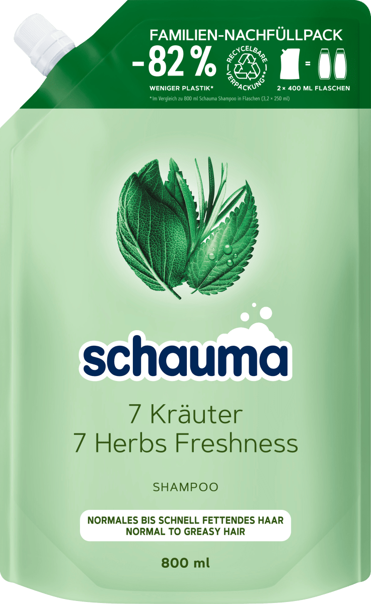 schauma Shampoo 7 Kräuter Nachfüllpack, 800 ml dauerhaft günstig online ...