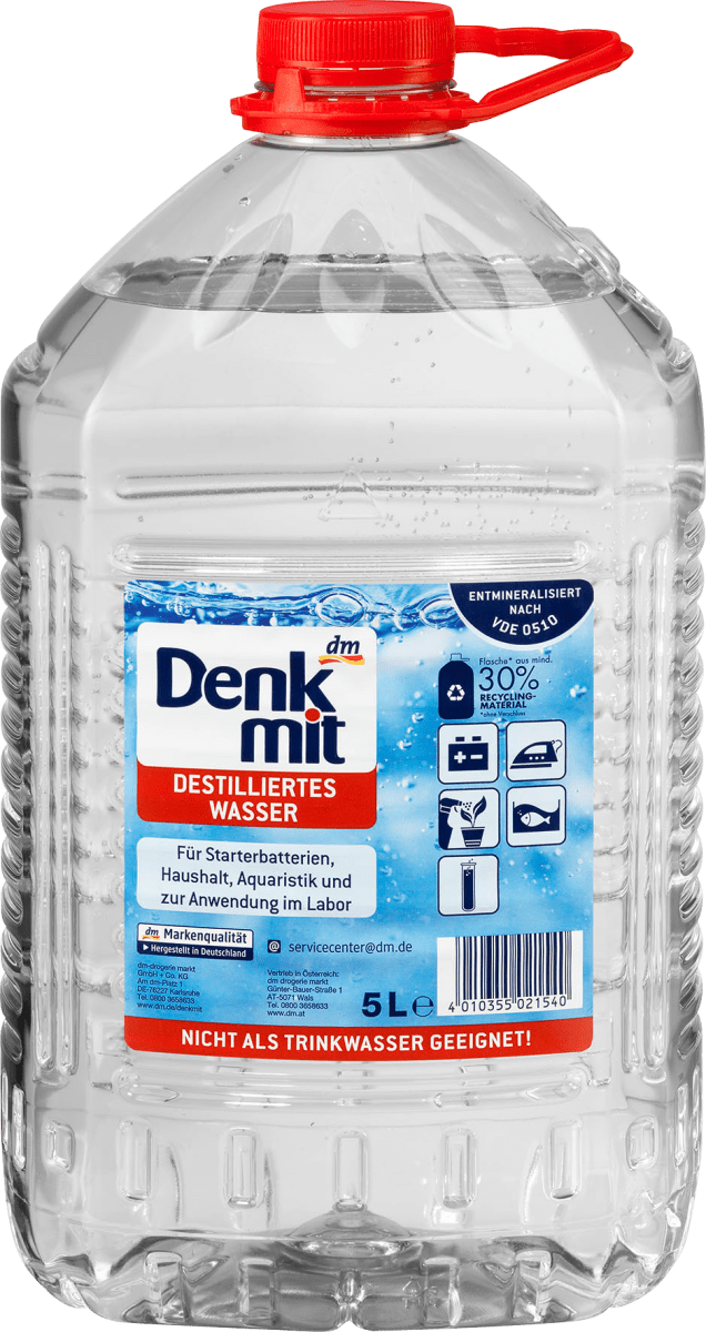 Denkmit Destilliertes Wasser, 5 l dauerhaft günstig online kaufen | dm.de